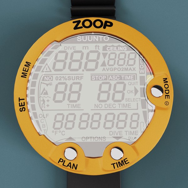 dive computer suunto zoop 3d model