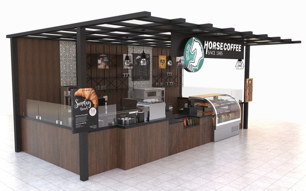 3D coffee kiosk model - TurboSquid 1577076