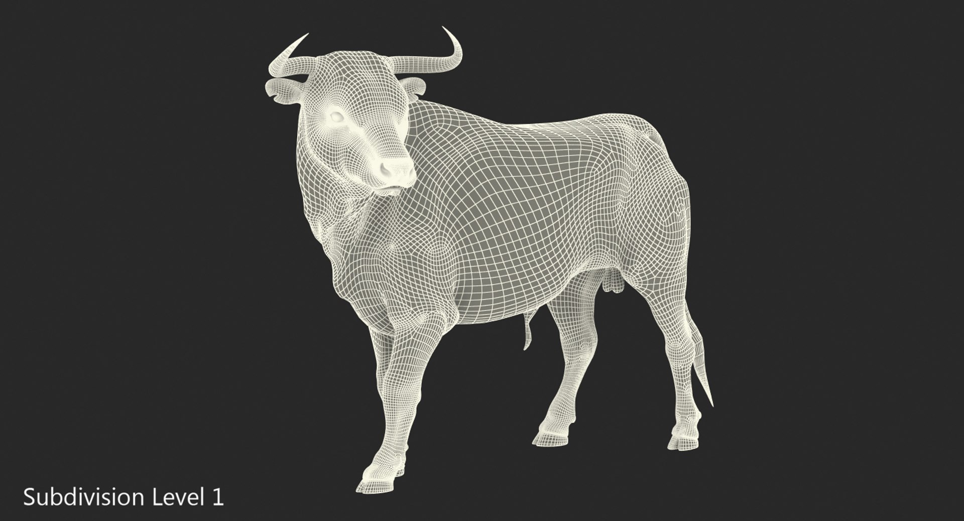 3D Bull Standing Pose Fur - TurboSquid 1215646