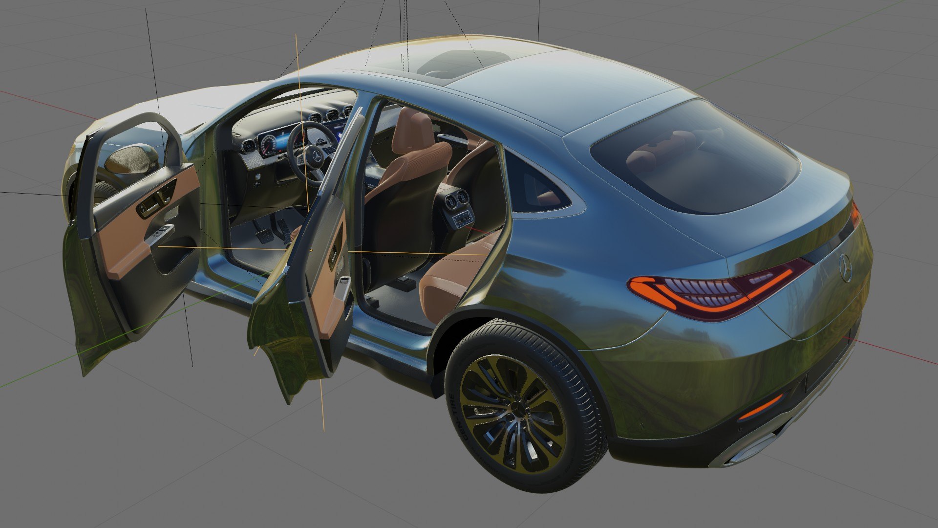 Mercedes-Benz GLC Coupe 2024 With Interior Model - TurboSquid 2152799