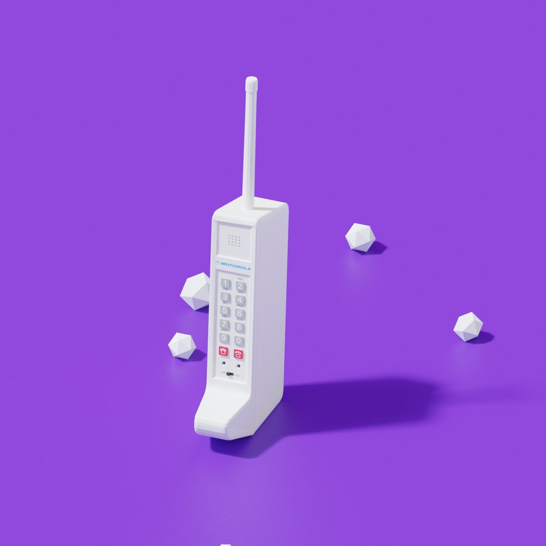 Motorola Dynatac Mobile Phone 3D Model - TurboSquid 1553701