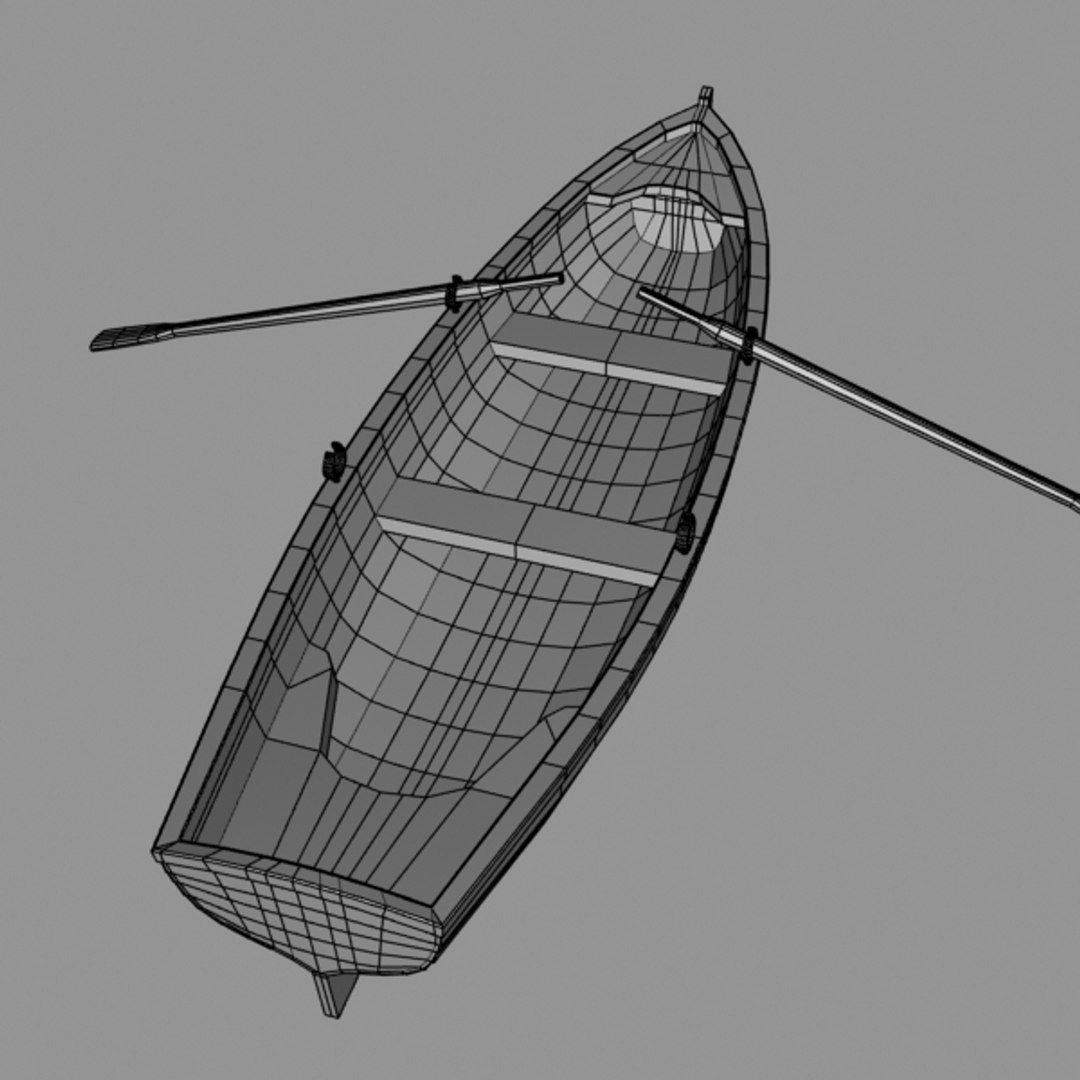 3ds max whitehall row boat