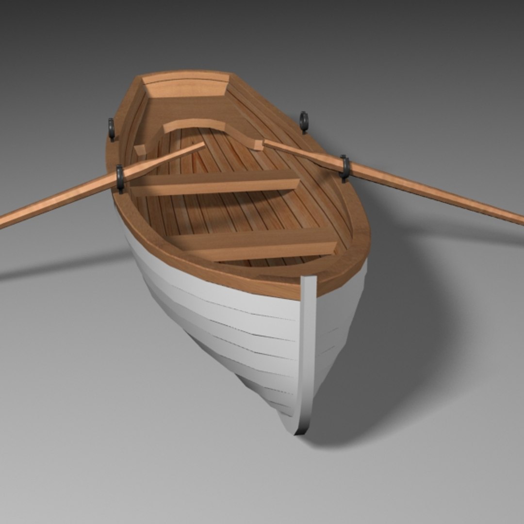 3ds max whitehall row boat