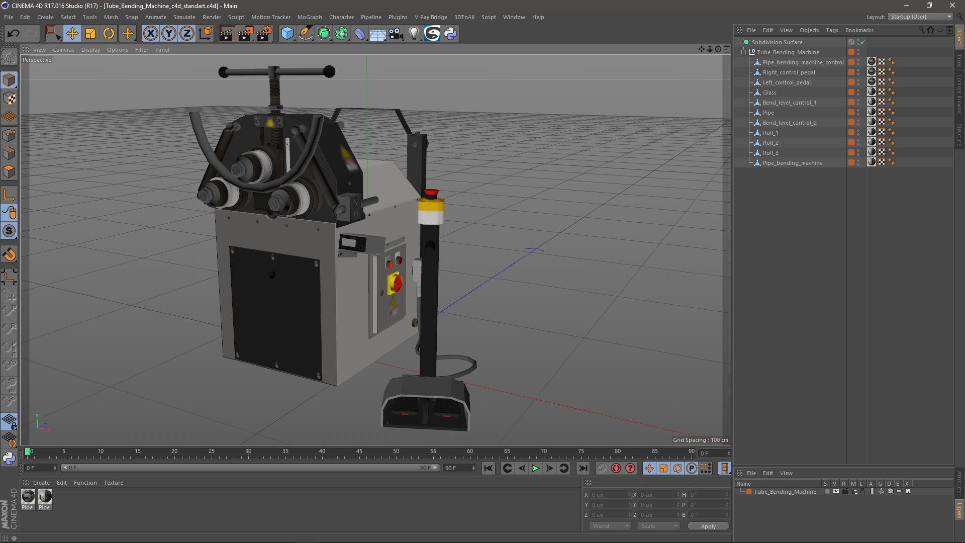 3D Tube Bending Machine - TurboSquid 2243498