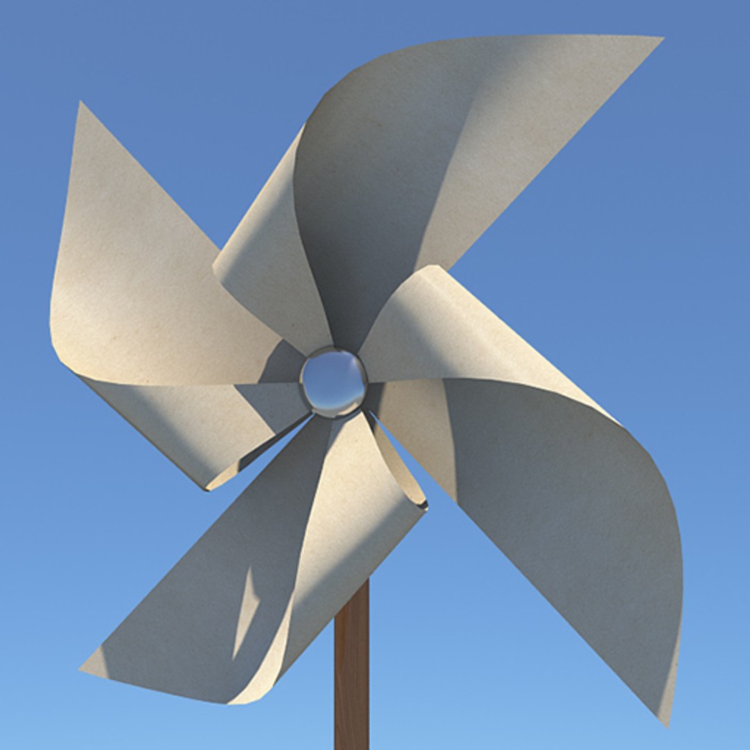 Max Paper Windmill Pin