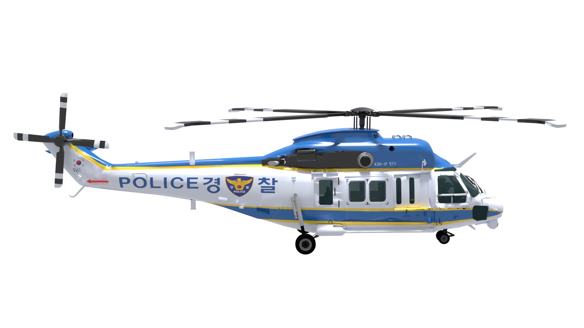 3D Police Helicopter - TurboSquid 2247292