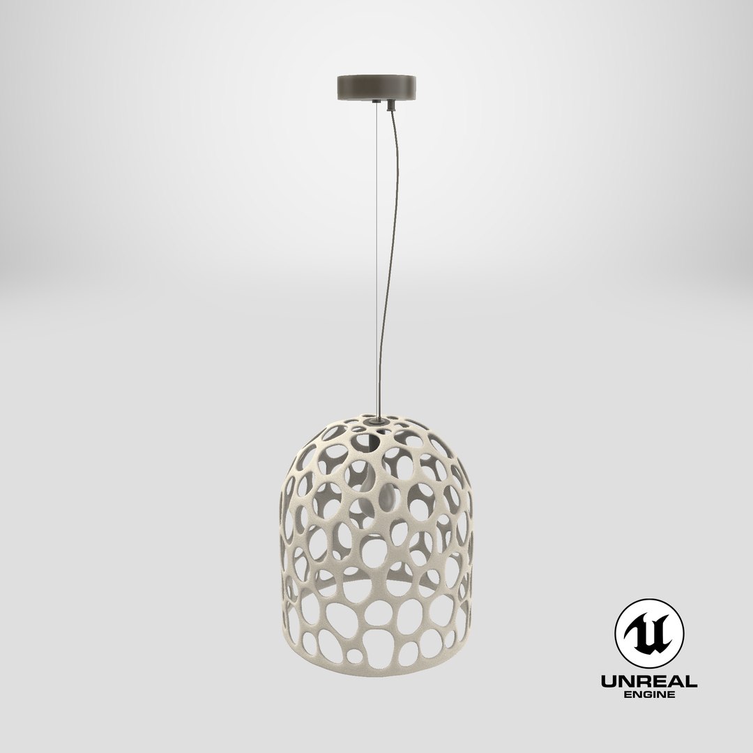 3D Aparri White Rough Cast Pendant Light - TurboSquid 2377266
