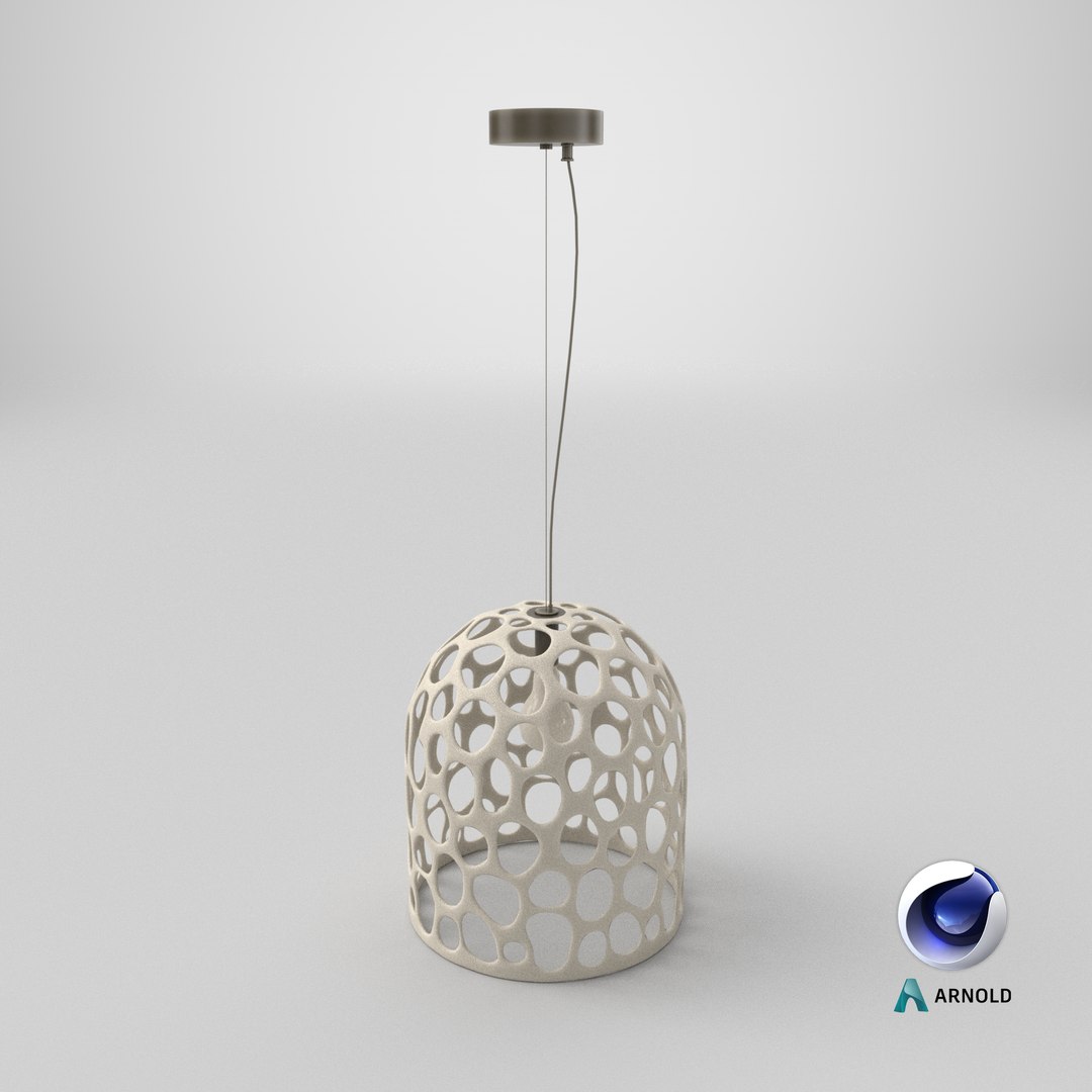 3D Aparri White Rough Cast Pendant Light - TurboSquid 2377266