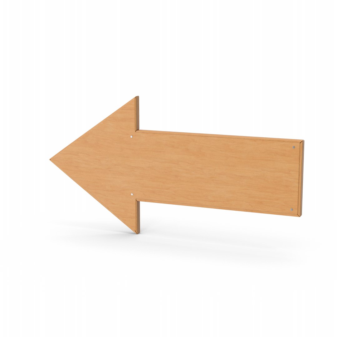 3D Wooden Arrow Signboard - TurboSquid 2060784