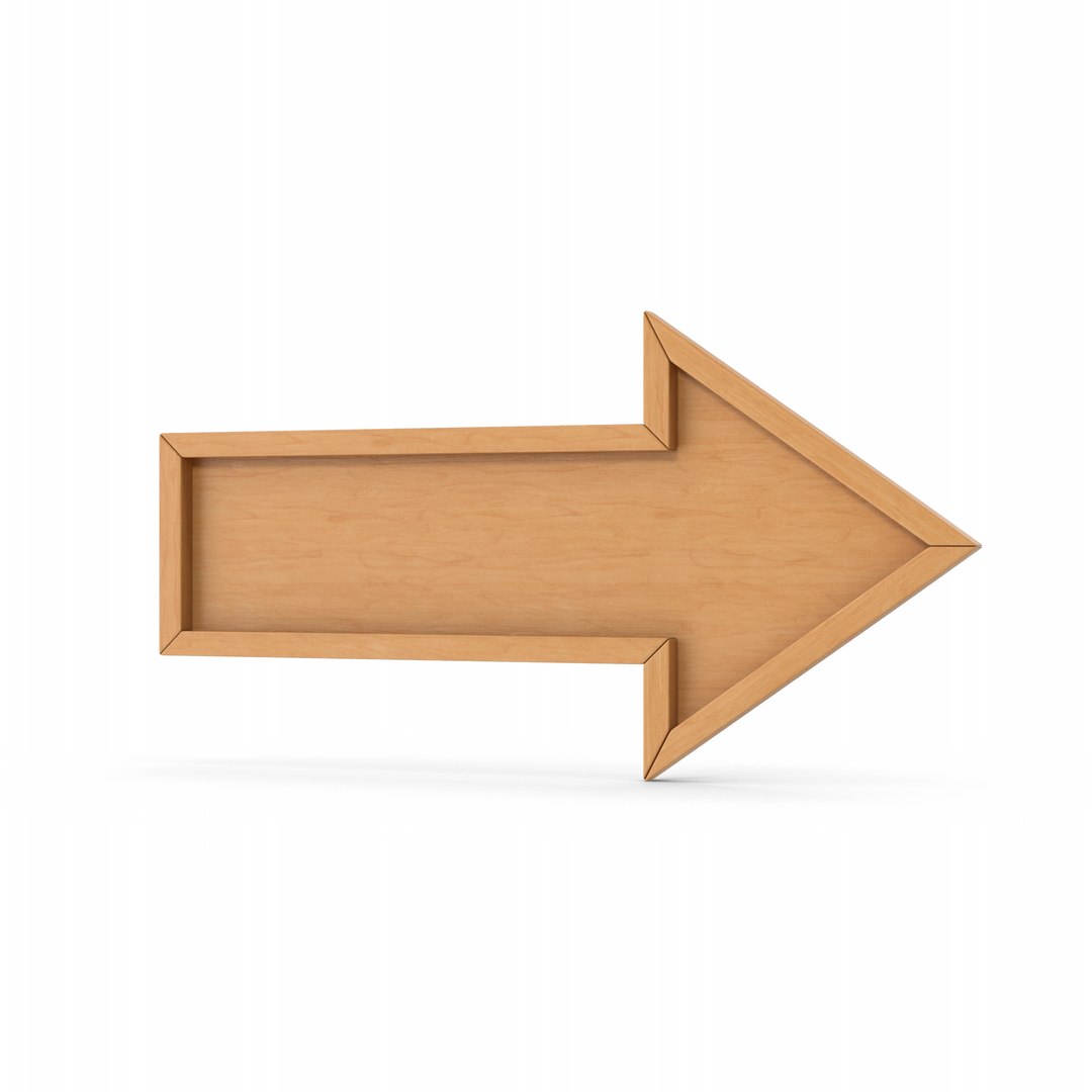 3D Wooden Arrow Signboard - TurboSquid 2060784