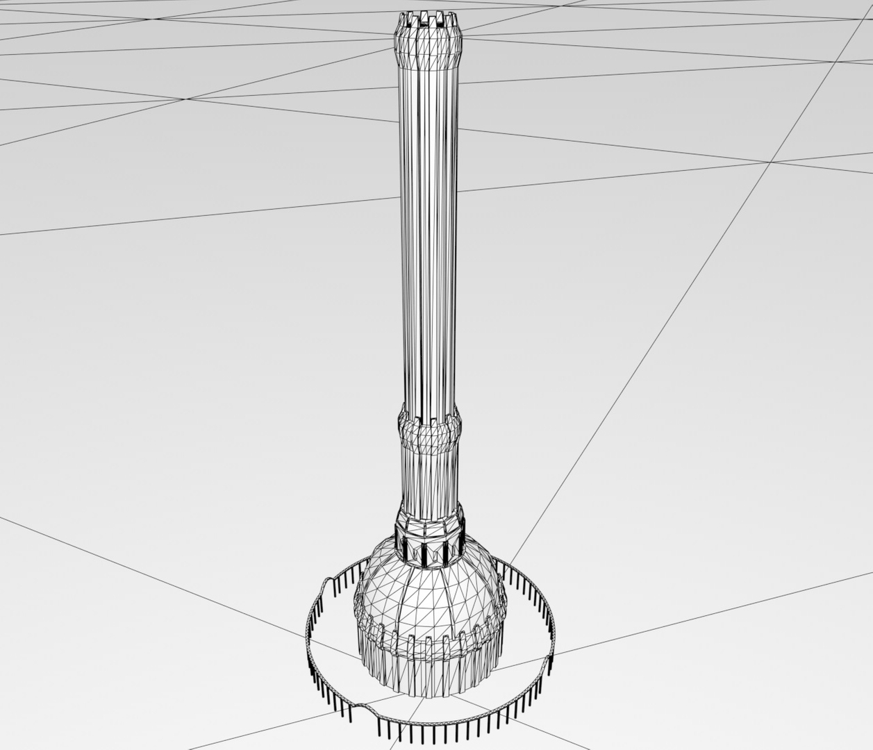 3D white gold tower - TurboSquid 1470355