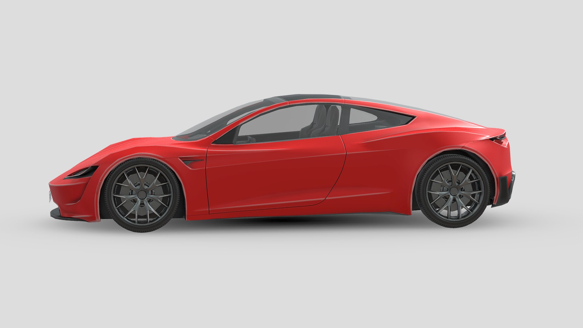 Low Poly Car - Tesla Roadster 3D Model - TurboSquid 2091472