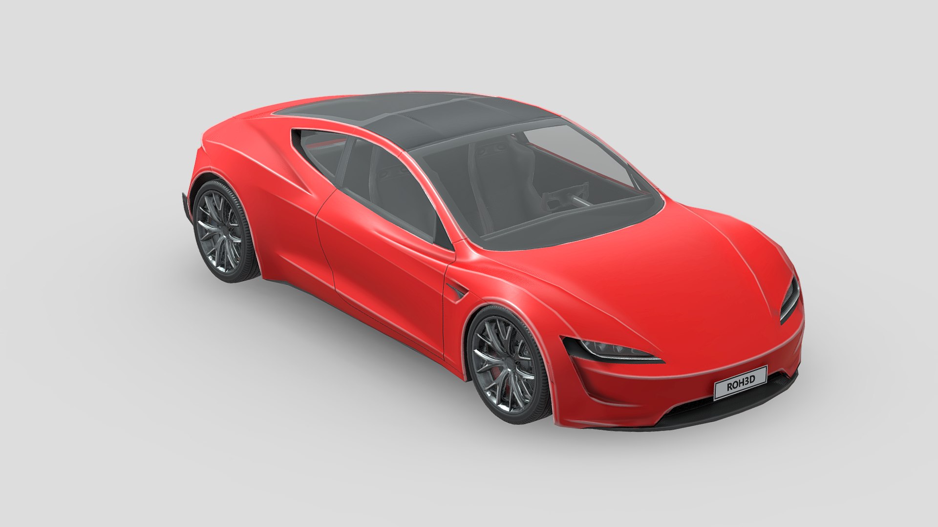 Low Poly Car - Tesla Roadster 3D Model - TurboSquid 2091472