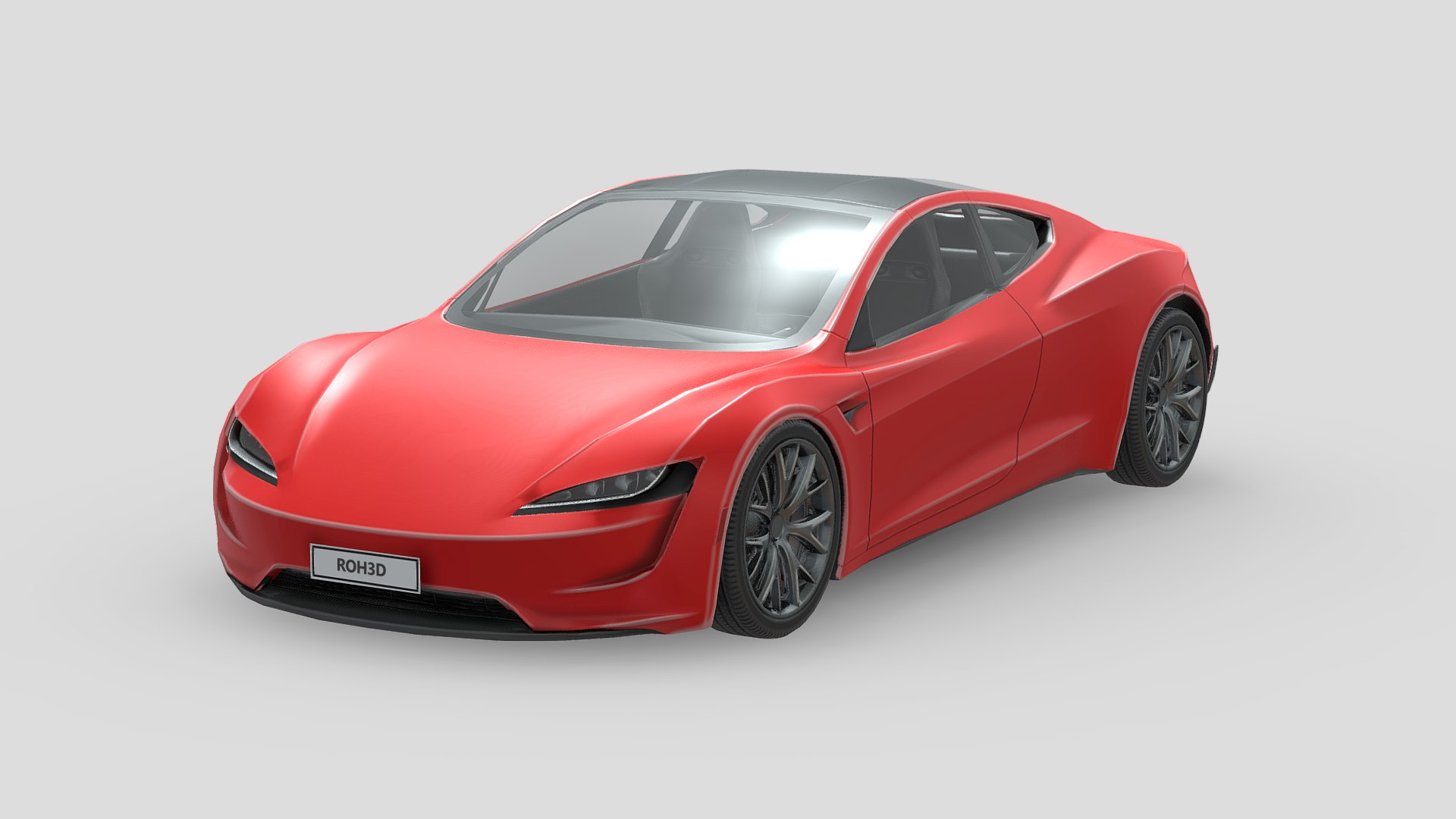 Low Poly Car - Tesla Roadster 3D Model - TurboSquid 2091472