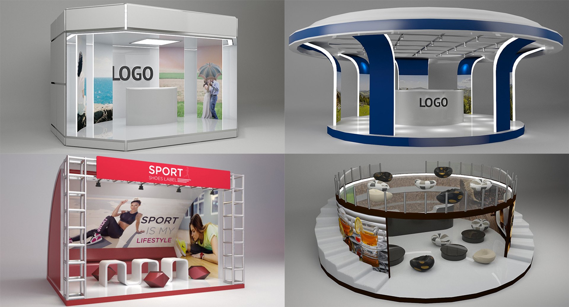 Exhibition Expo Stands 3D Model - TurboSquid 1347596