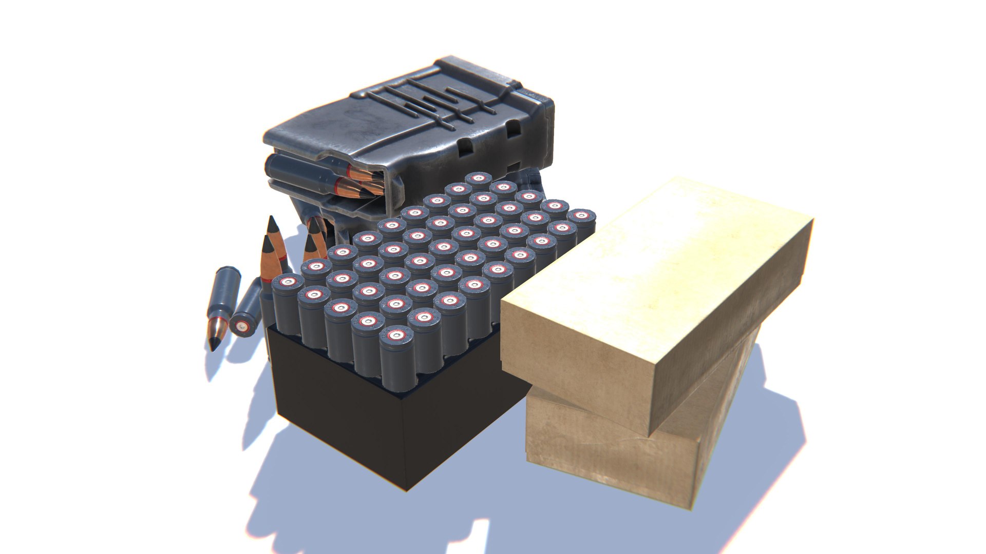 3D 9x39 Ammo Pack Low-poly 3D Model - TurboSquid 1799770