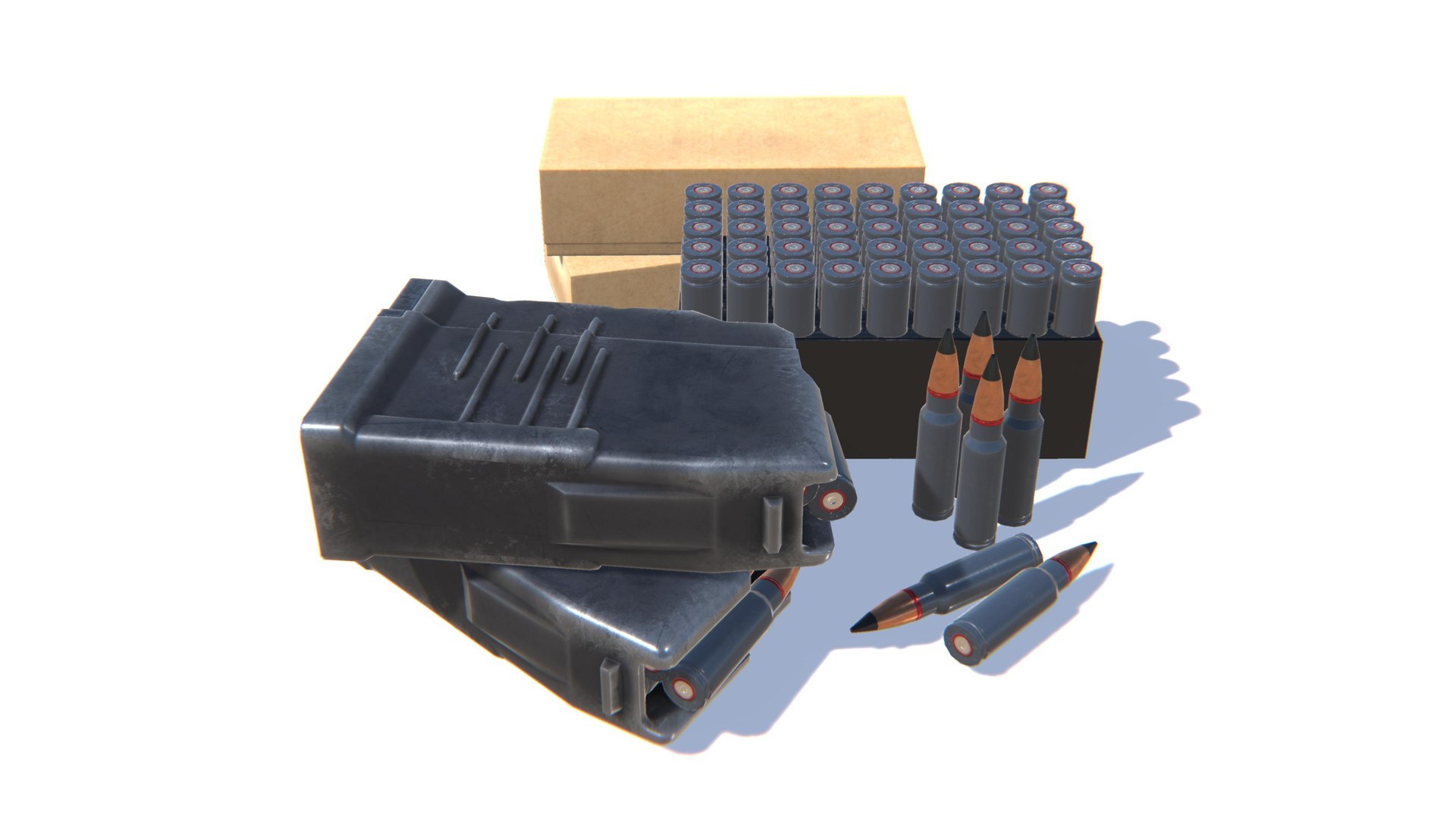 3D 9x39 Ammo Pack Low-poly 3D Model - TurboSquid 1799770