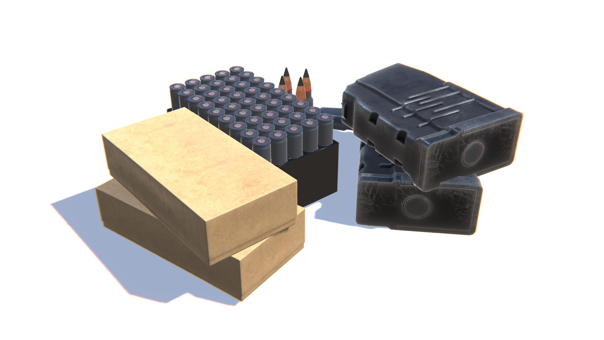 3D 9x39 Ammo Pack Low-poly 3D Model - TurboSquid 1799770