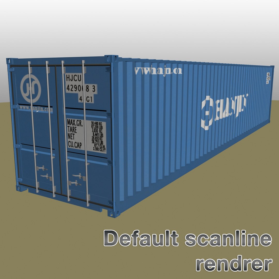 40 feet container ships 3d max