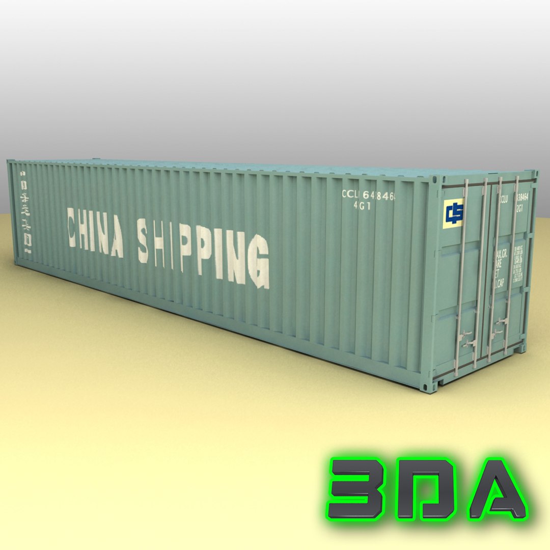 40 feet container ships 3d max