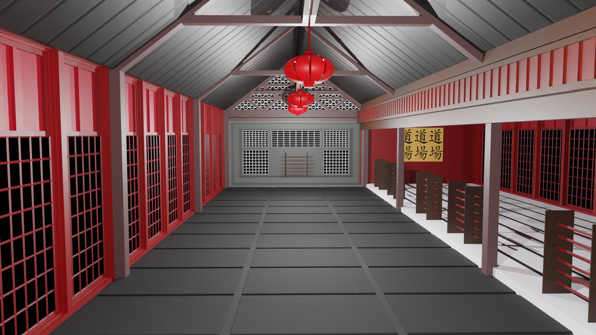 3D Dojo Hall - TurboSquid 2158002