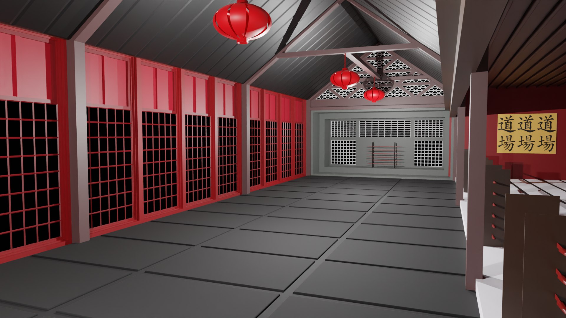 3D Dojo Hall - TurboSquid 2158002