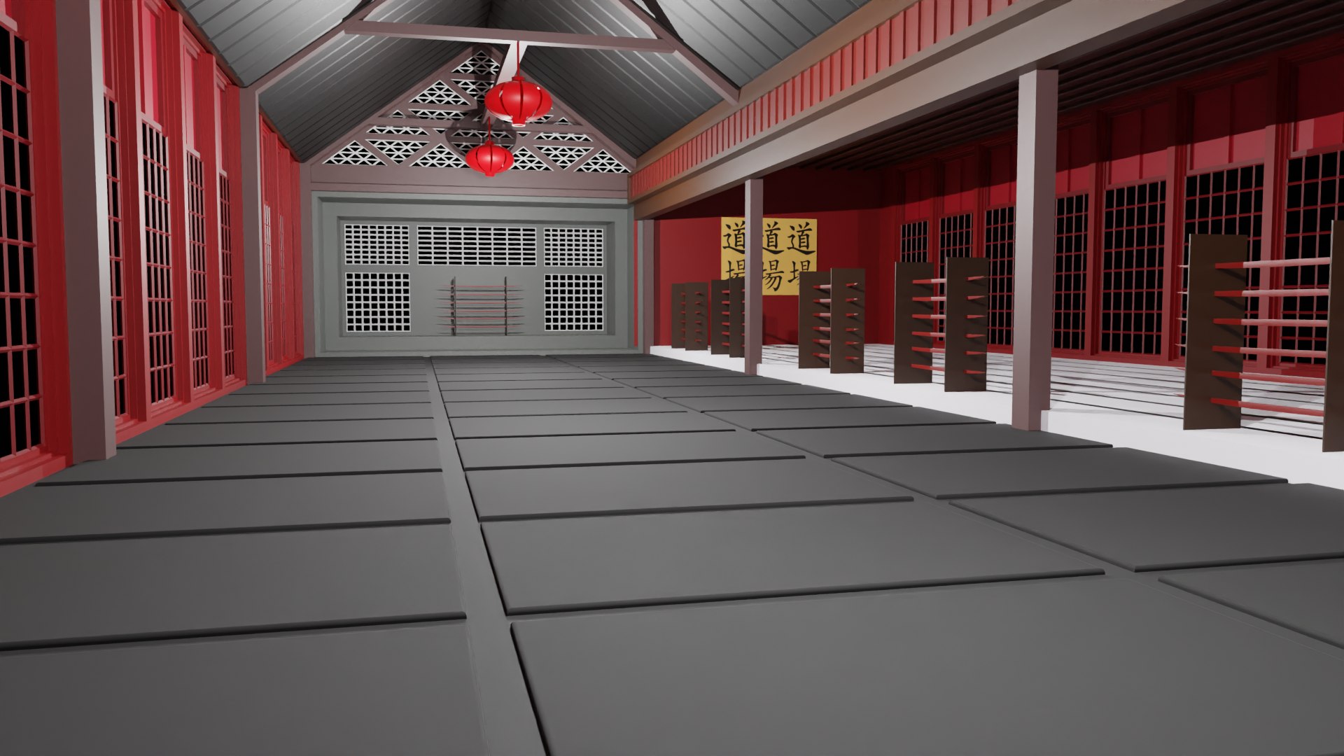 3D Dojo Hall - TurboSquid 2158002