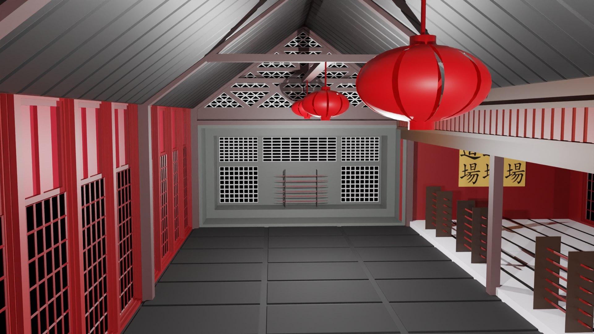 3D Dojo Hall - TurboSquid 2158002