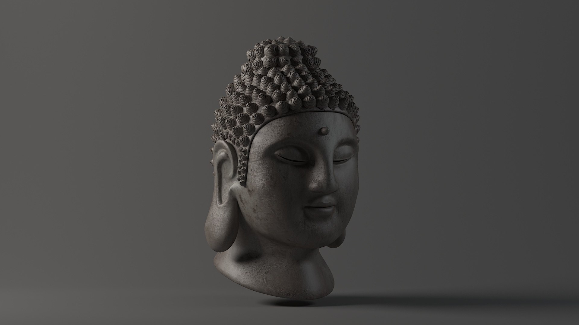 3D Model Bust Sculpture Statue Budda Buddha Buddhism Meditation Face ...