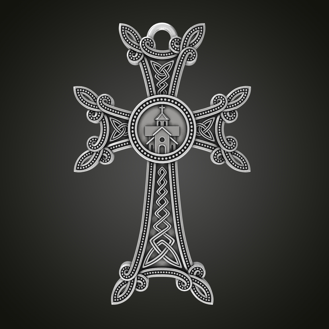 3D Model Armenian Cross Double-sided - TurboSquid 1882784