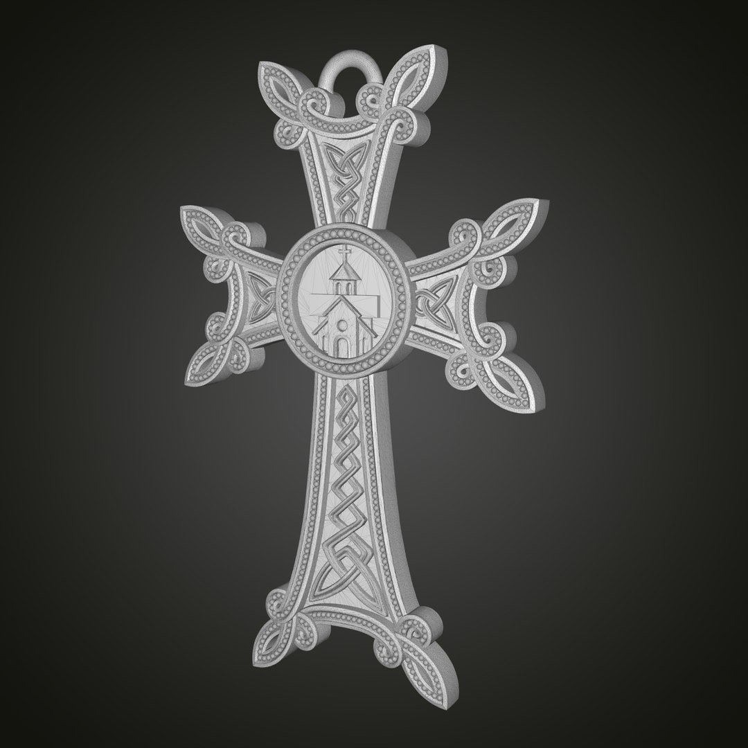 3D Model Armenian Cross Double-sided - TurboSquid 1882784