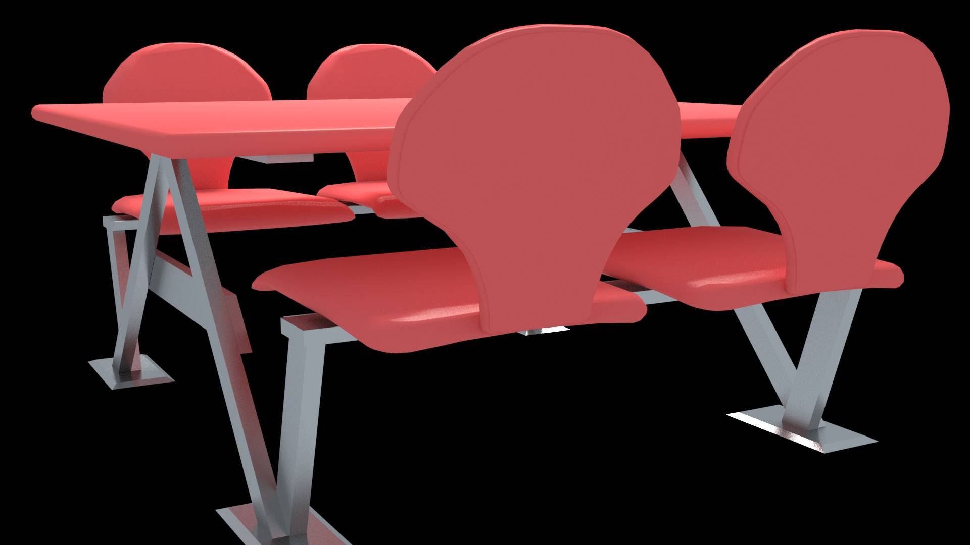 3D Foodcourt Seating Model - TurboSquid 1467477