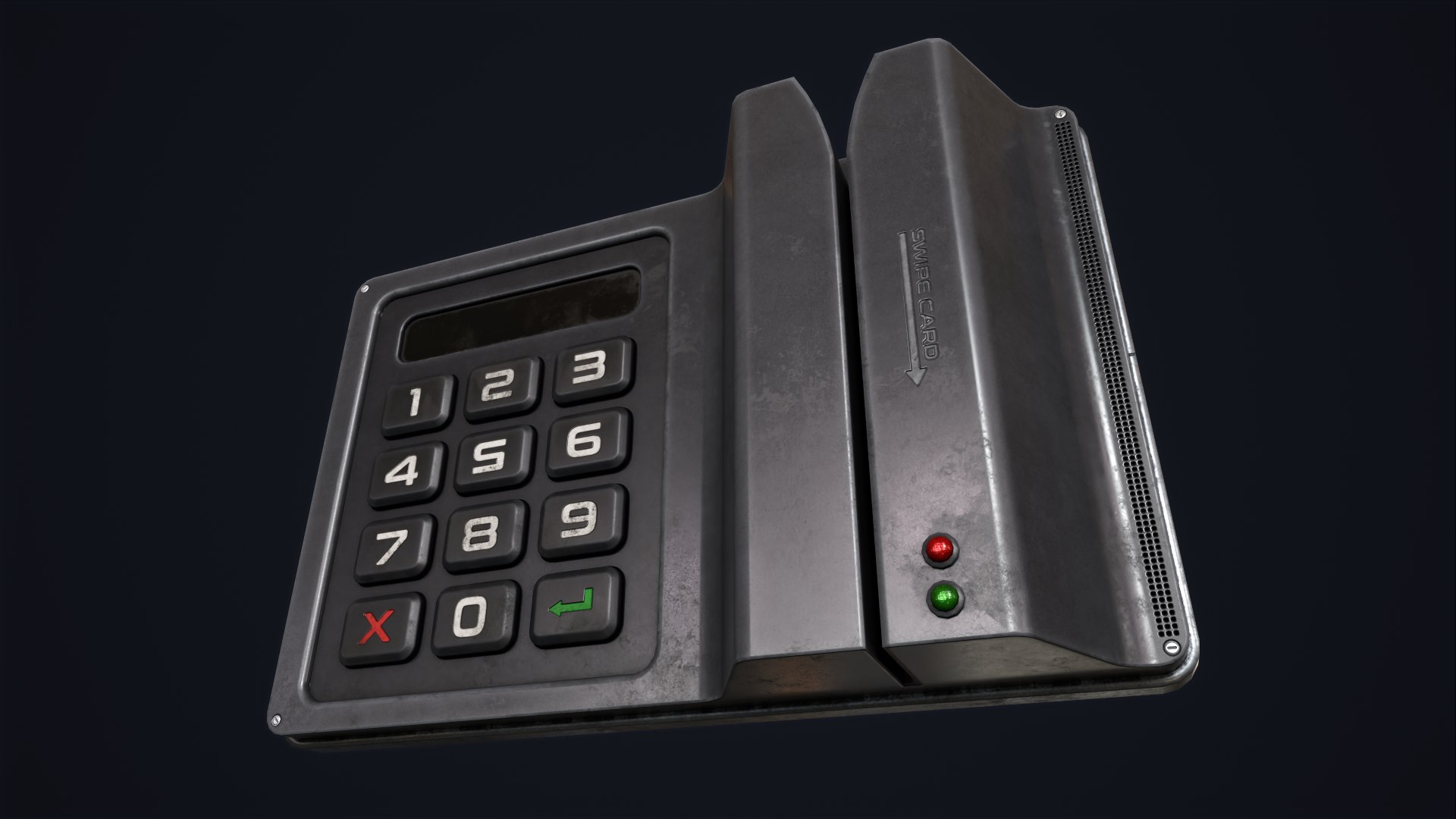 3D Code Lock And Key Card Model - TurboSquid 2039265