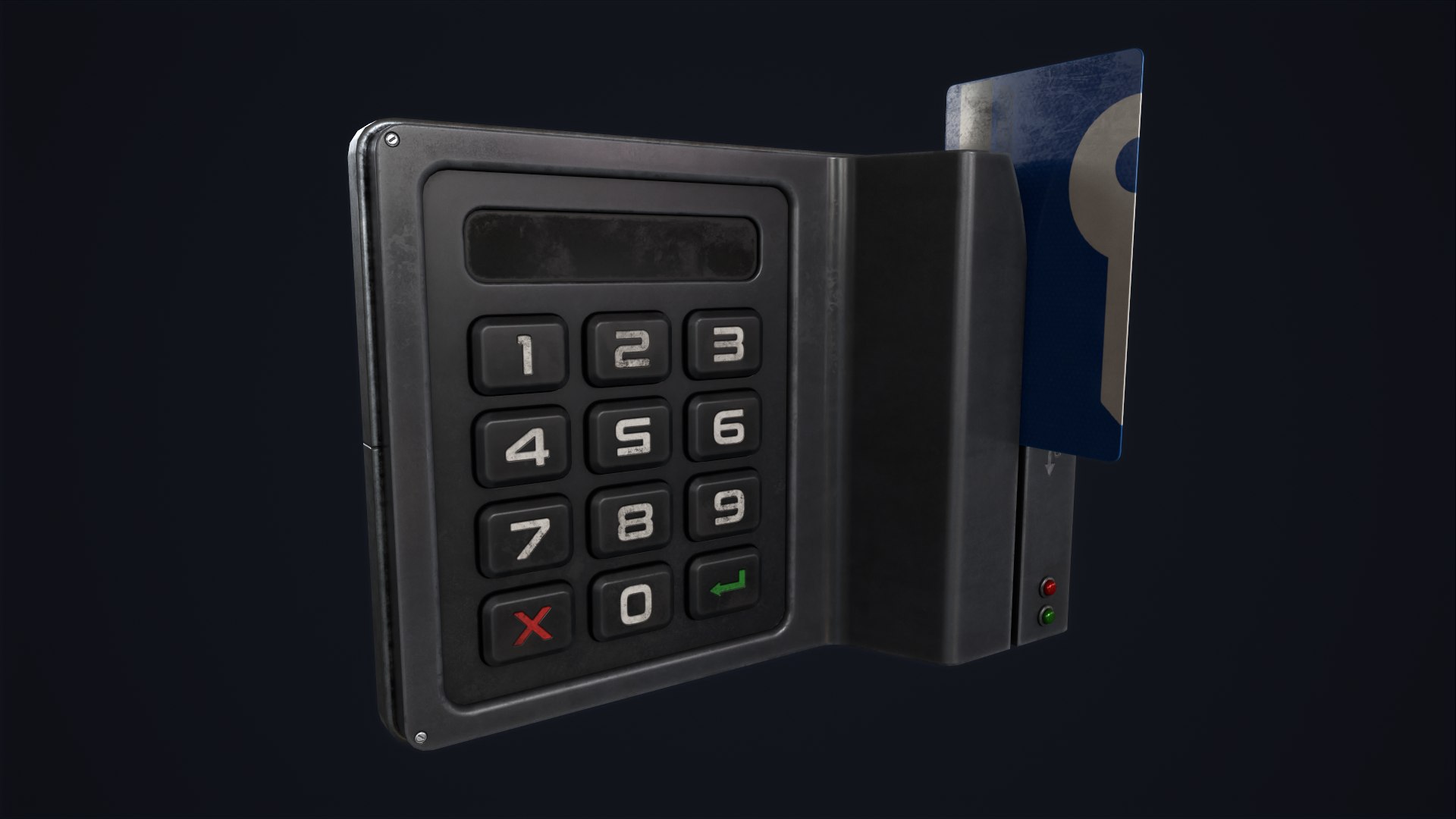 3D Code Lock And Key Card Model - TurboSquid 2039265
