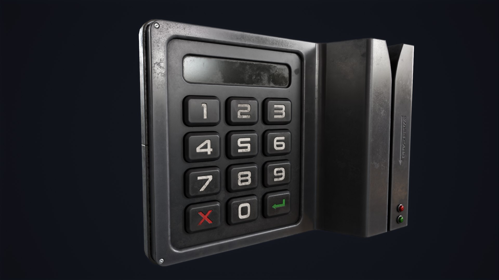 3D Code Lock And Key Card Model - TurboSquid 2039265