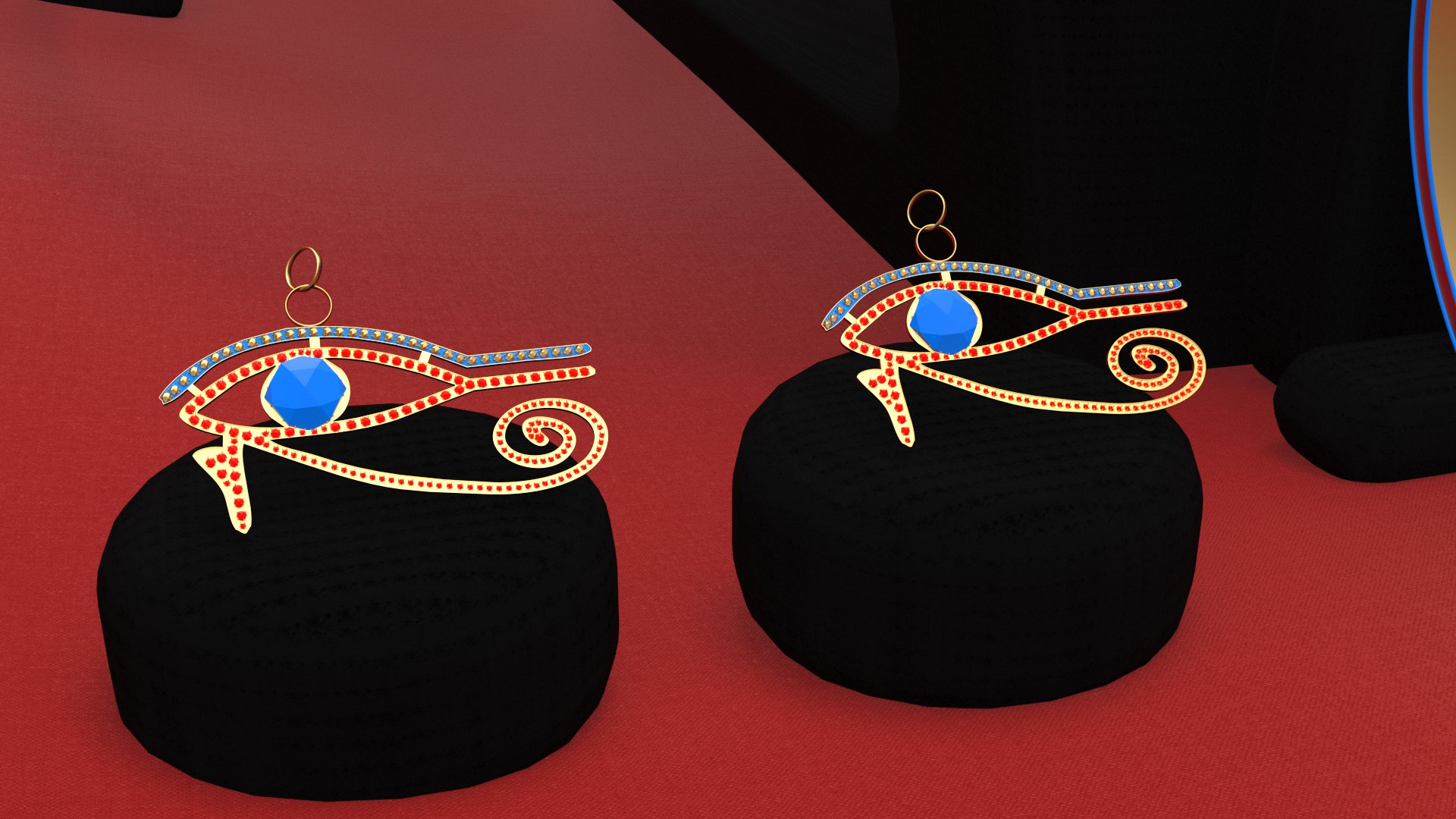 Horas Eye Jewellery Set 3D Model - TurboSquid 1477000