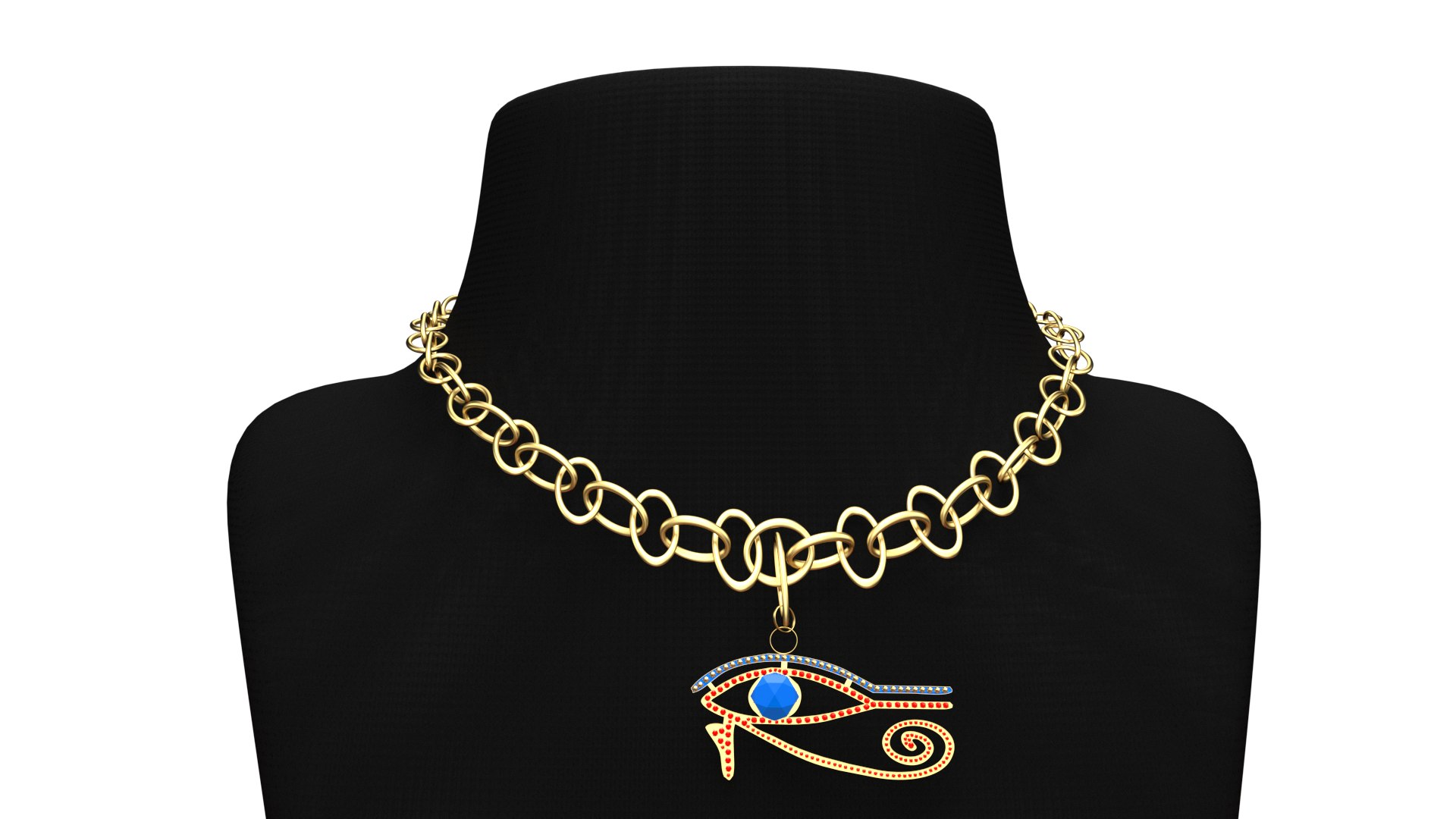 Horas Eye Jewellery Set 3D Model - TurboSquid 1477000