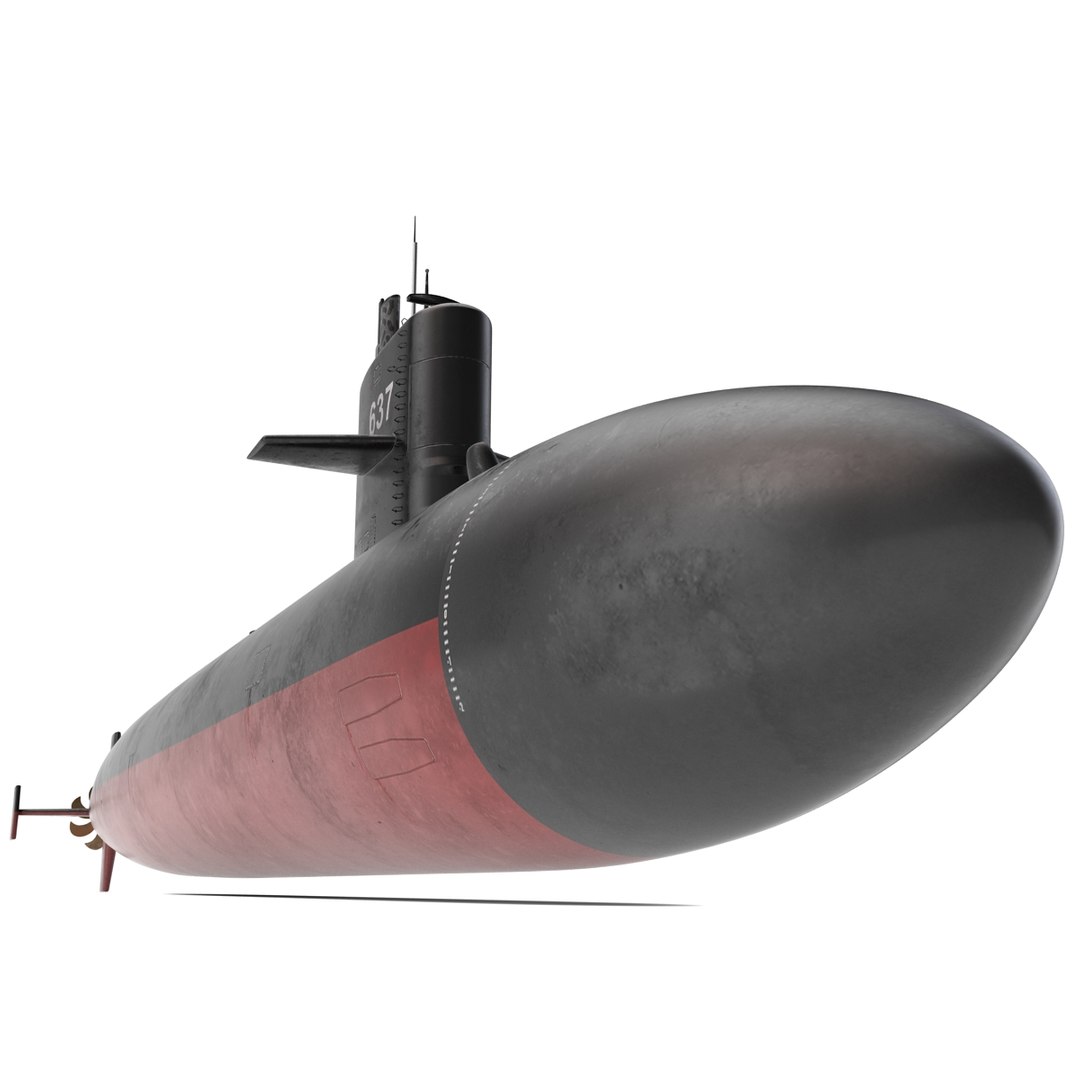 uss sturgeon submarine 3d model