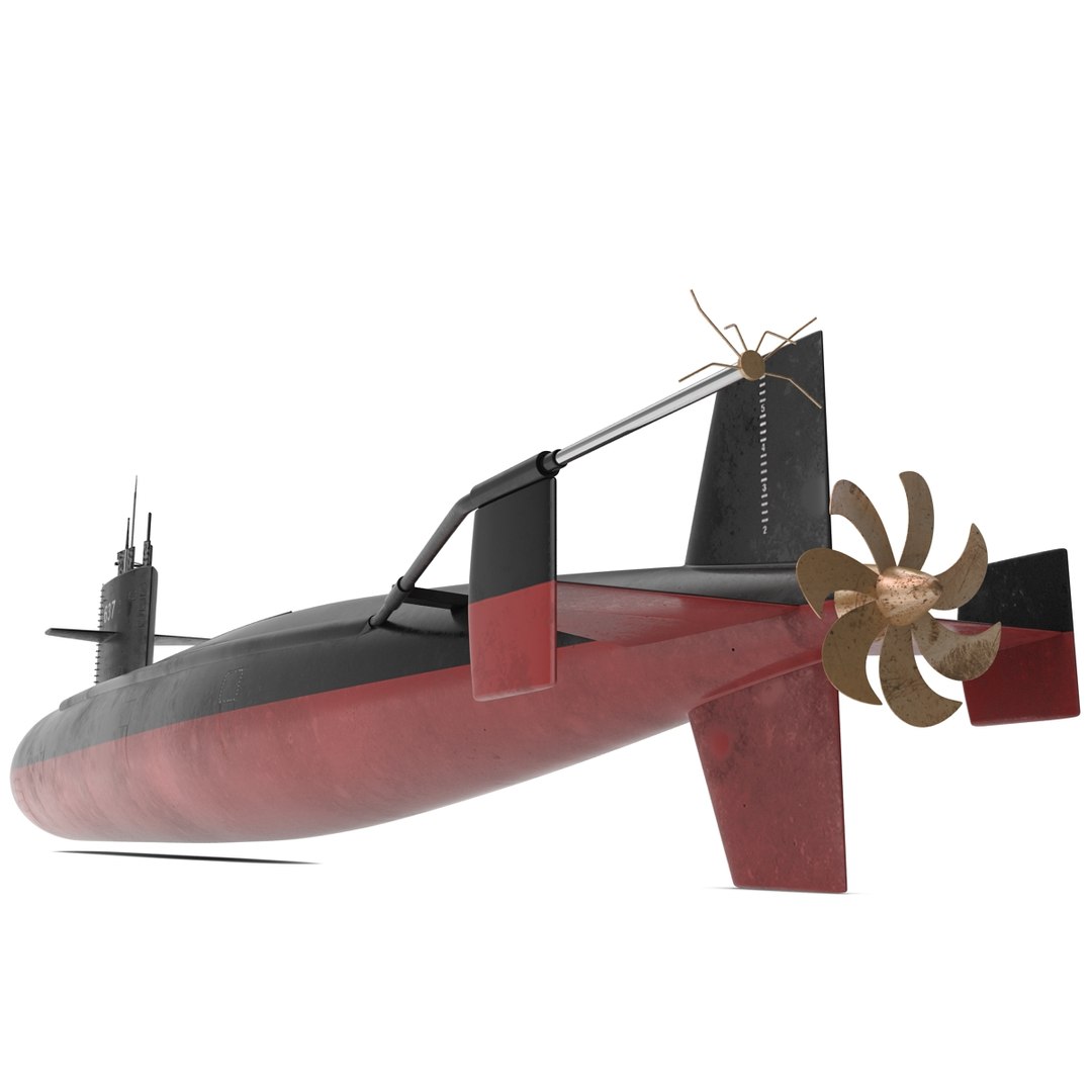 uss sturgeon submarine 3d model