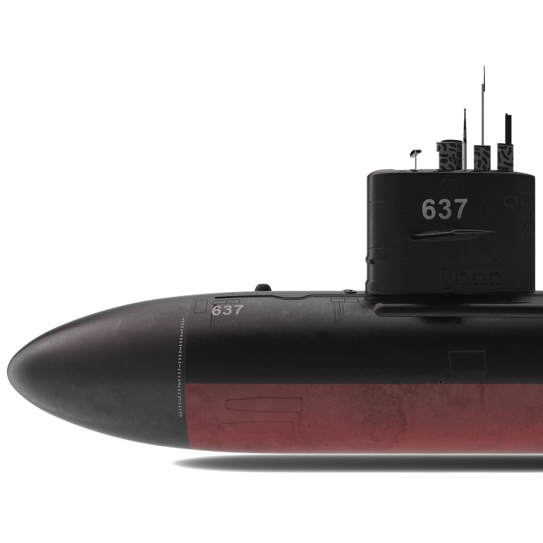 uss sturgeon submarine 3d model