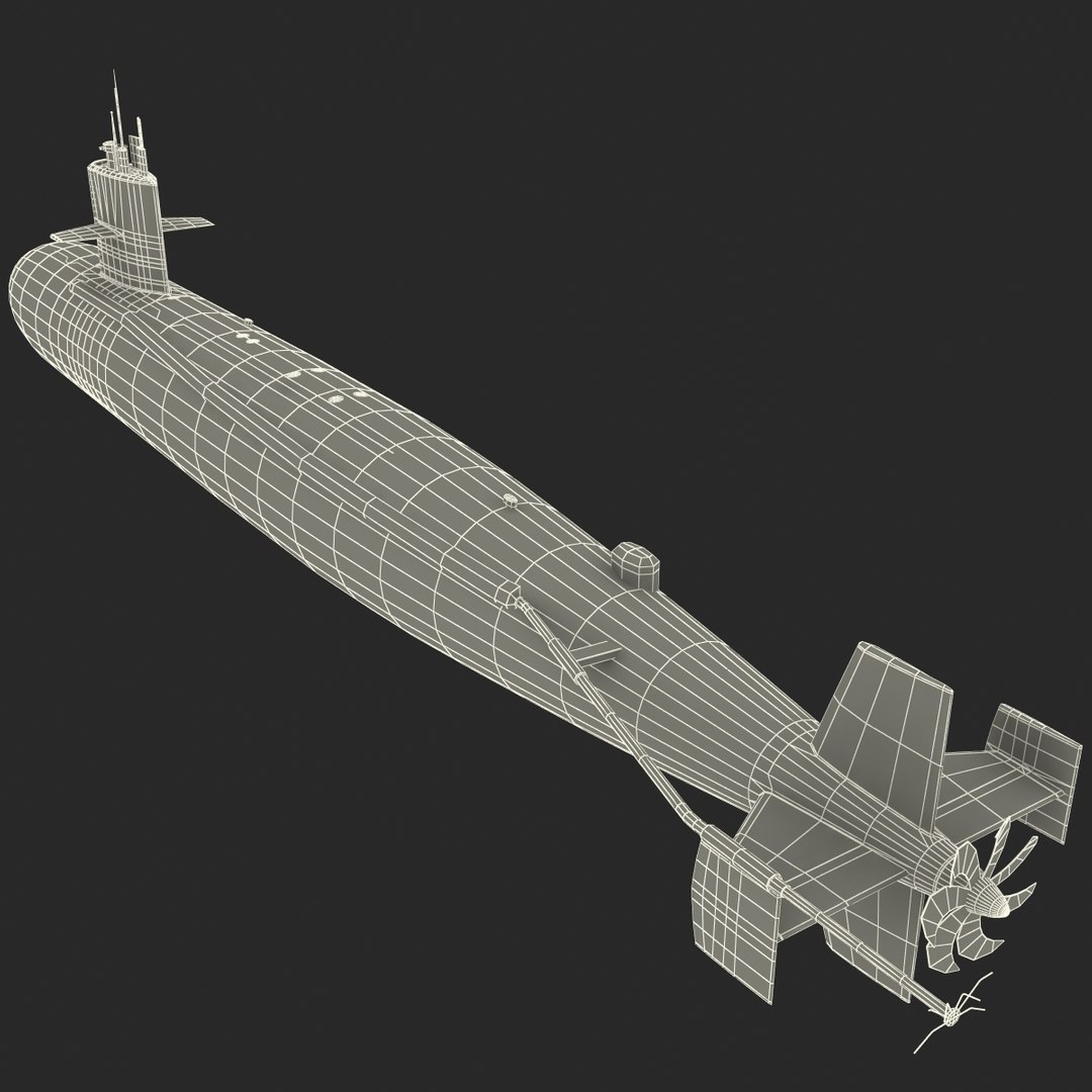 uss sturgeon submarine 3d model