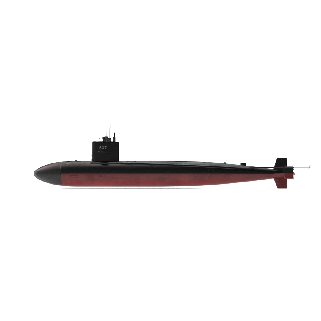 Uss Sturgeon Submarine 3d Model