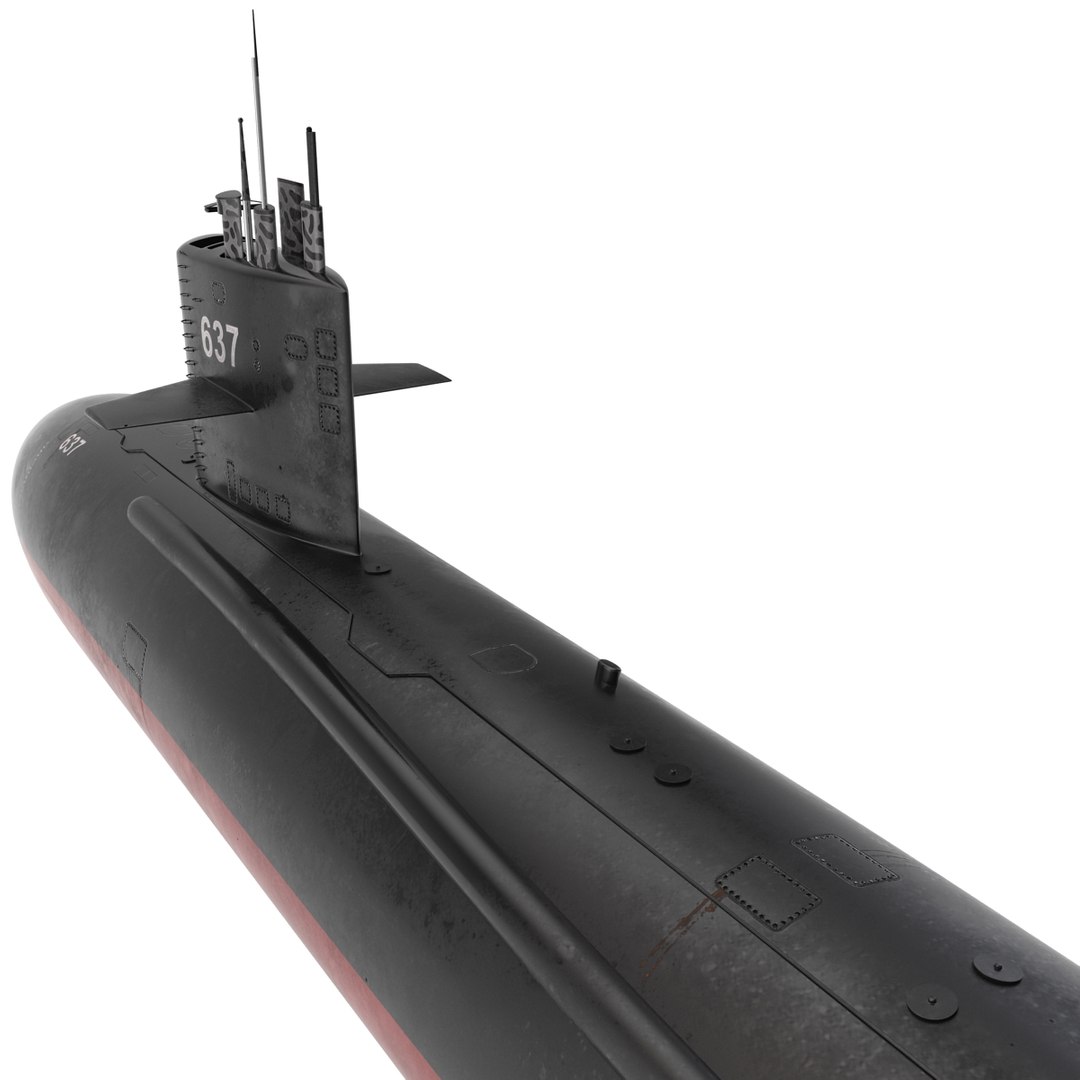 uss sturgeon submarine 3d model