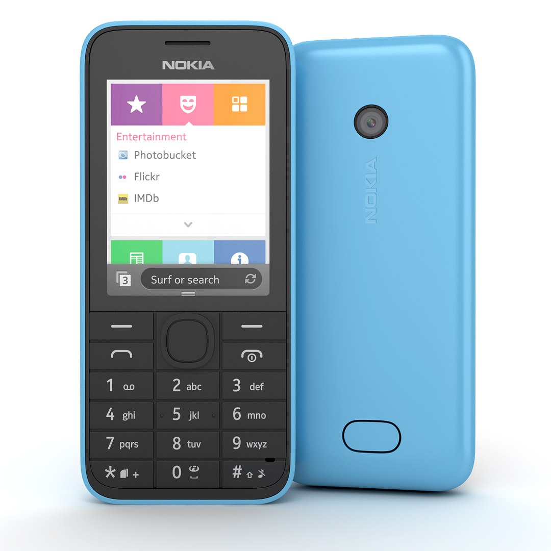 Nokia 208 207 Phone 3d Model