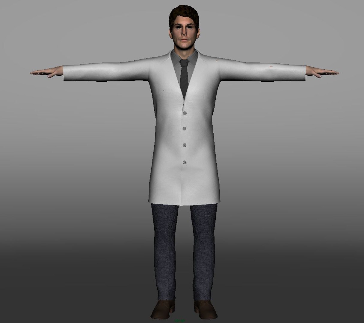 male character doctor 3d model