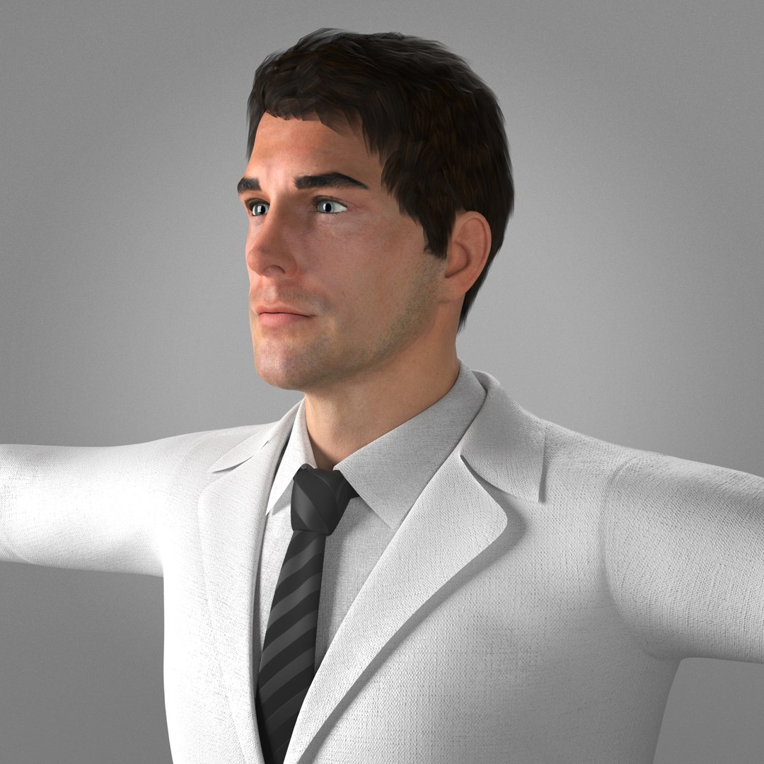 Male Character Doctor 3d Model