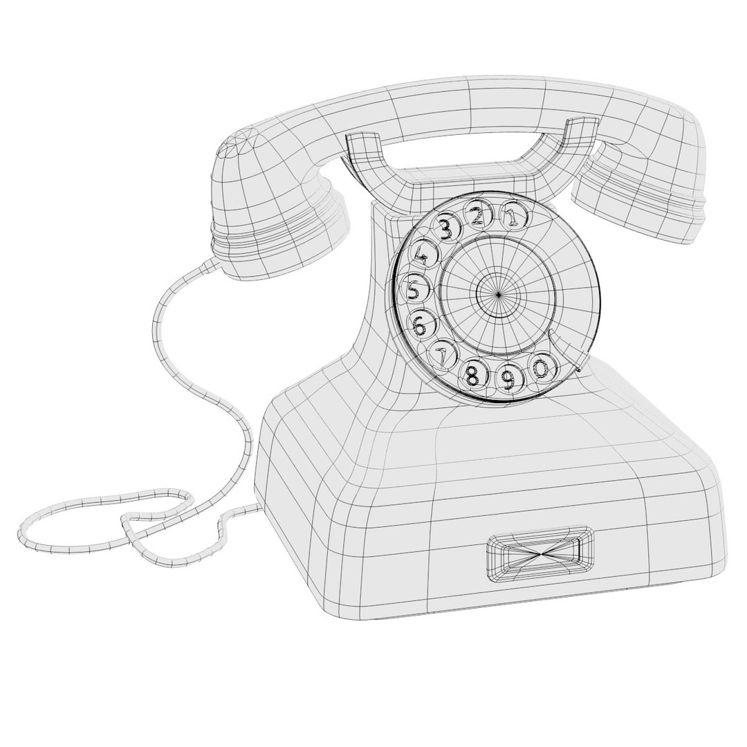 3ds max retro telephone