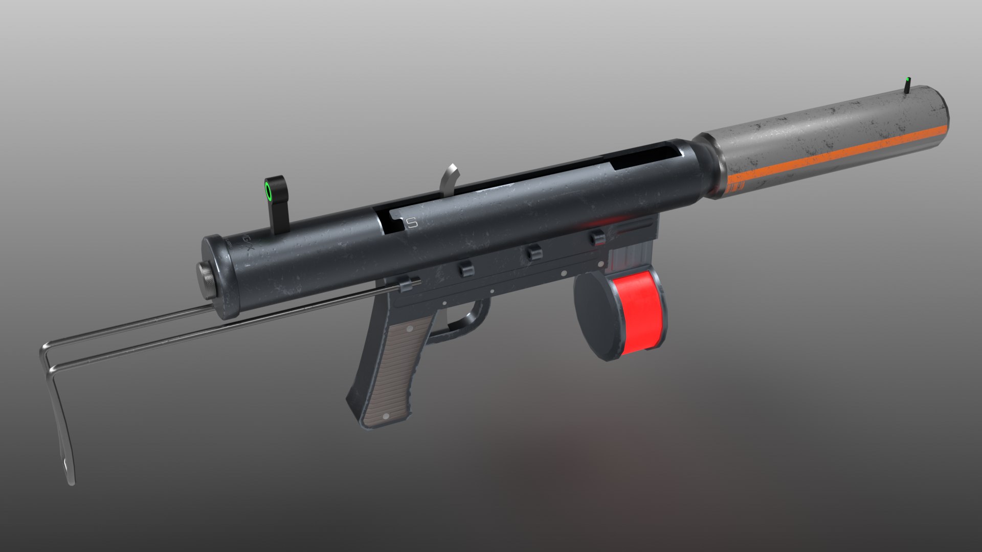 Sci-Fi Gun Pack Low-Poly PBR 3D Model - TurboSquid 1971762