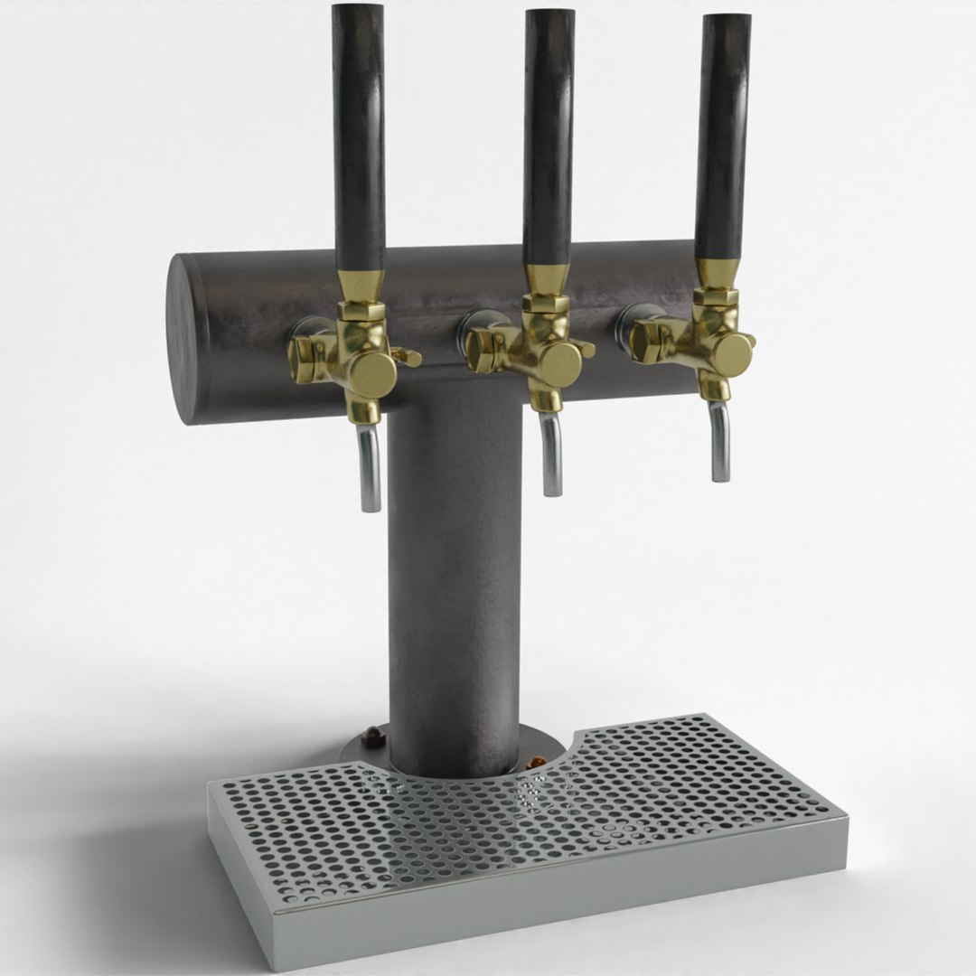 3 Tap Beer Dispenser 3D Model - TurboSquid 2233072