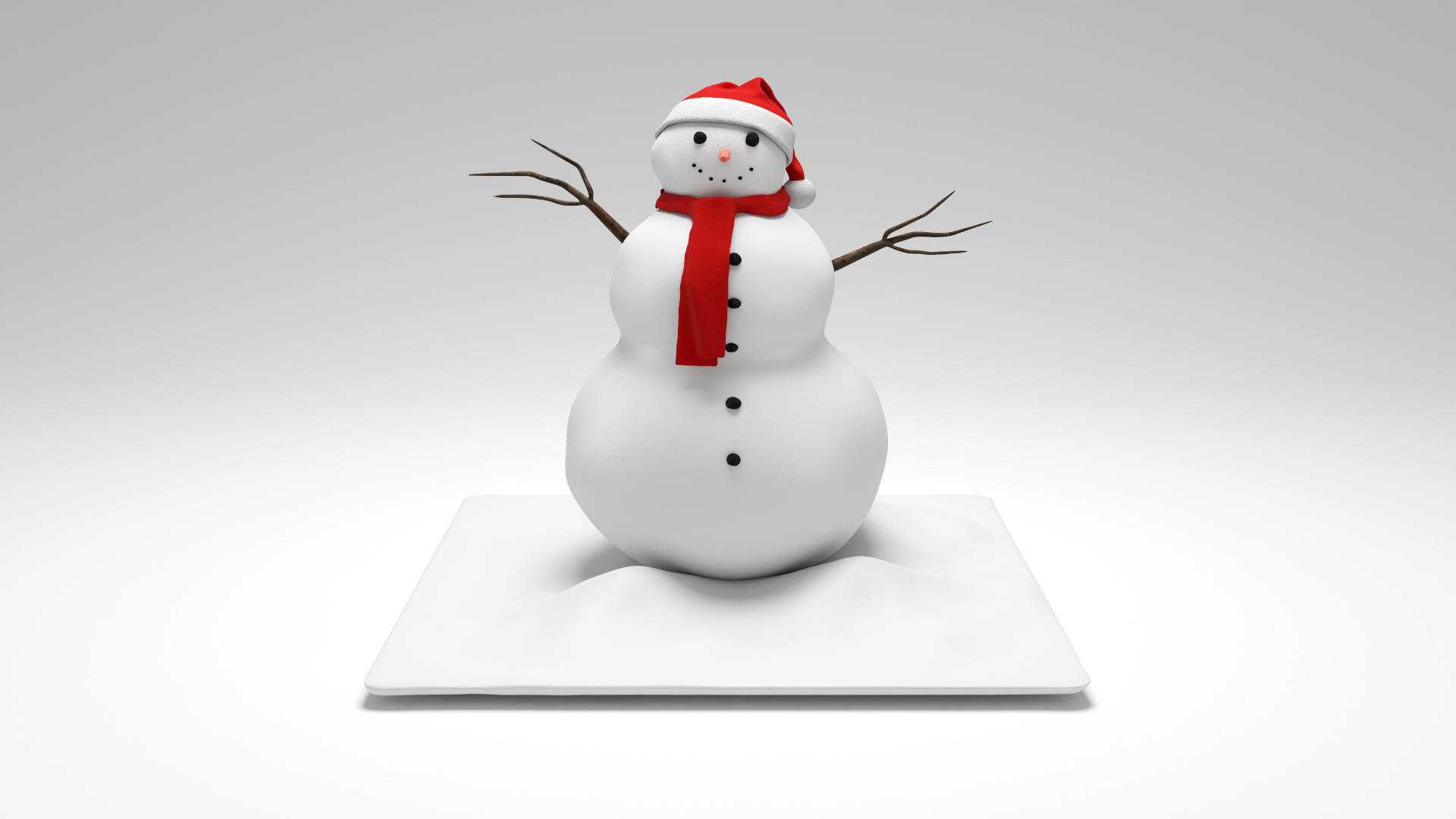 3D Snowman Snow Man - TurboSquid 1235956